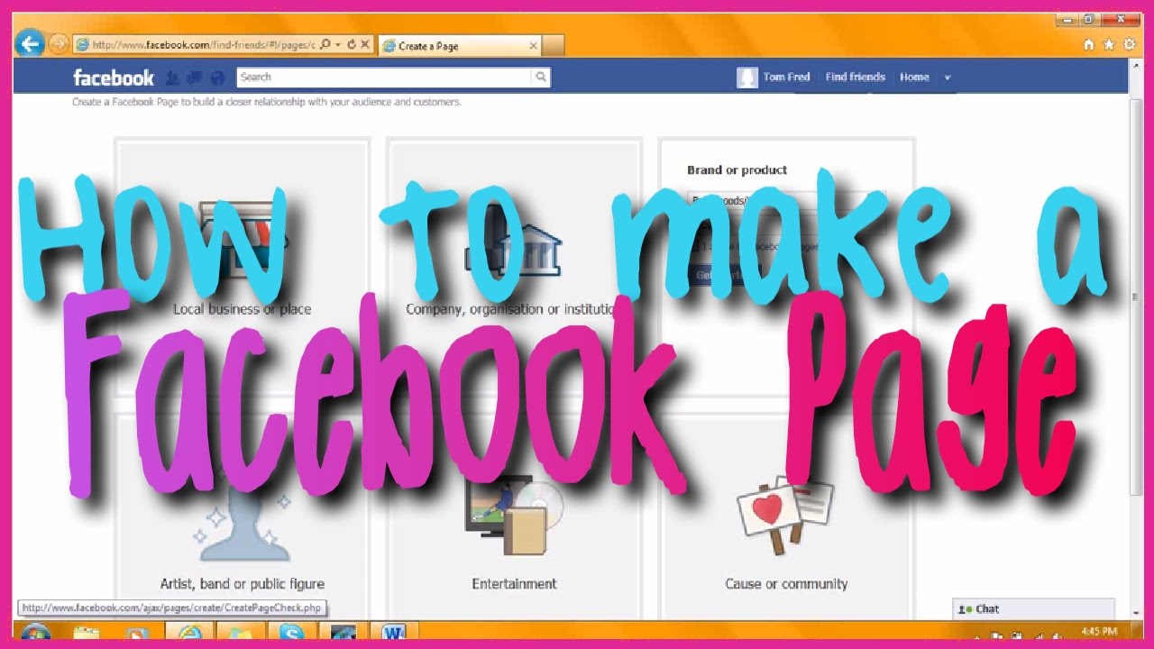 How to make a Facebook Page (2012) - YouTube