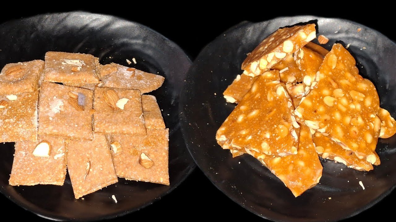 2 Types Of Peanut Chikki | शेंगदाणा चिक्की | Gajak Making In Easy Way ...