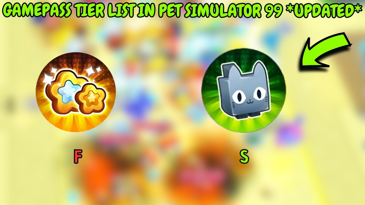 Gamepass Tier List In Pet Simulator 99 *UPDATED* - YouTube