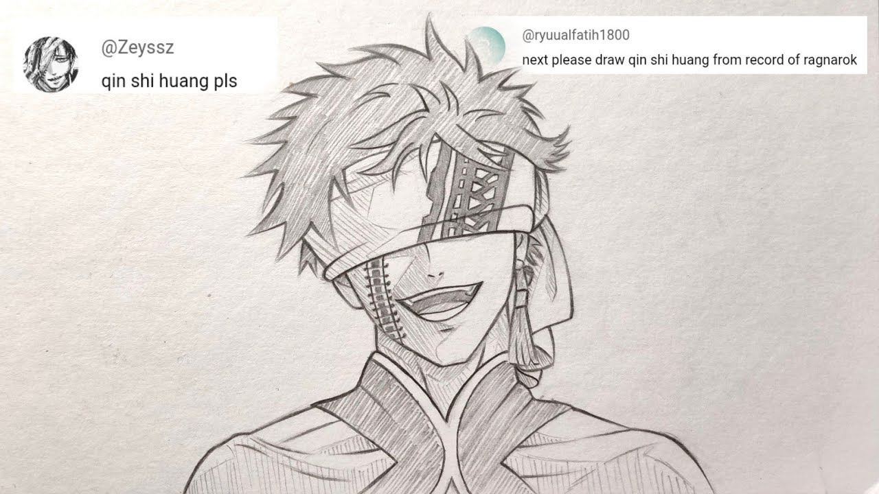 Easy How to draw Qin shi huang Record of Ragnarok | how to draw anime ...