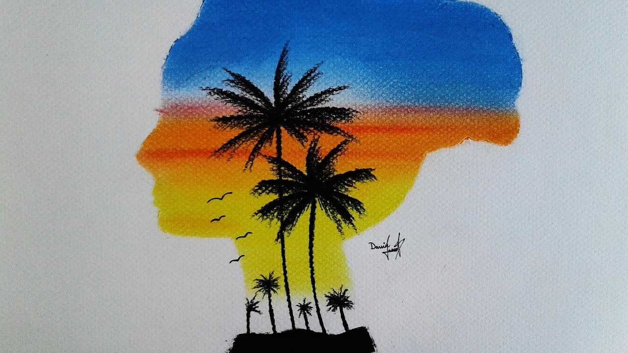 Sunset Girl Speed Drawing - YouTube