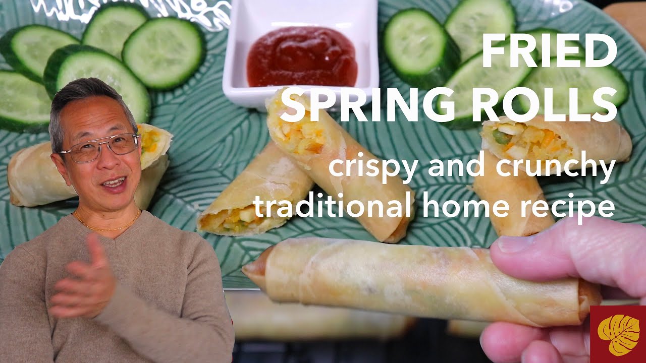 How to make crispy fried spring rolls at home | fried prawn spring ...