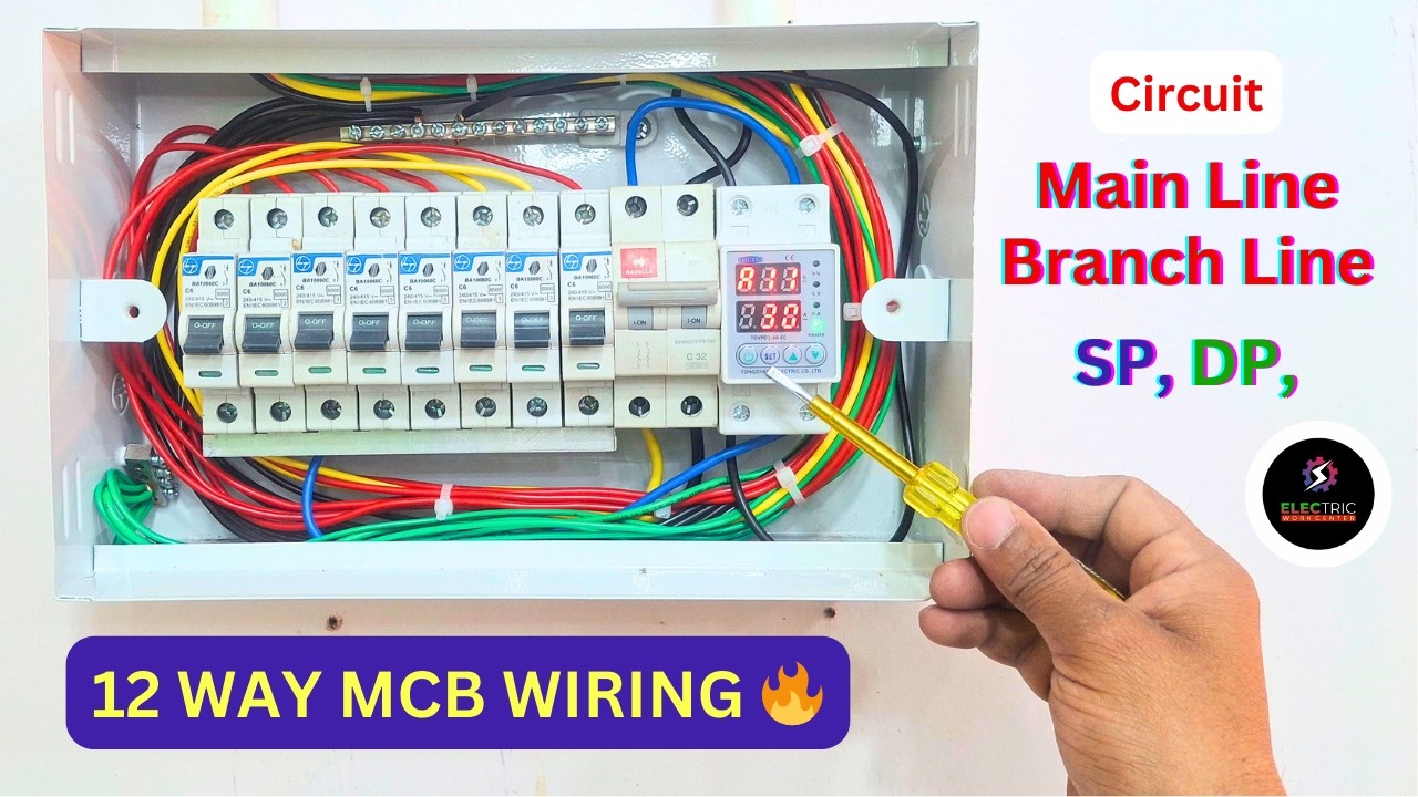 12 Way MCB Box Full Wiring + Electrical Protector Installation ...