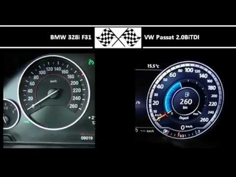 BMW 328i F31 VS. VW Passat 2.0BiTDI - Acceleration 0-100km/h