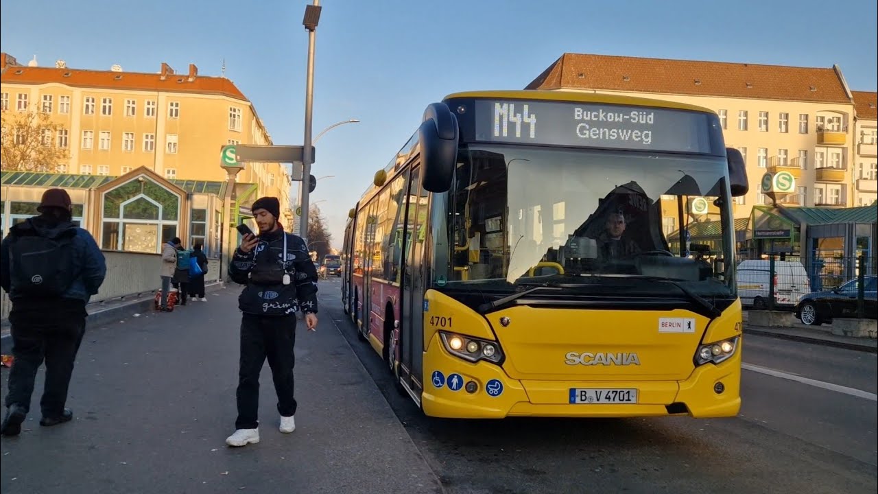 Bus Berlin | Mitfahrt im kompletten M44E von S+U Hermannstraße bis ...