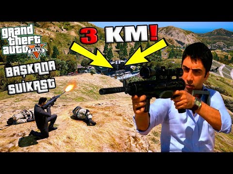 3 KİLOMETREDEN BAŞKANI İNDİRDİM! - GTA 5 BAŞKANA SUİKAST MODU