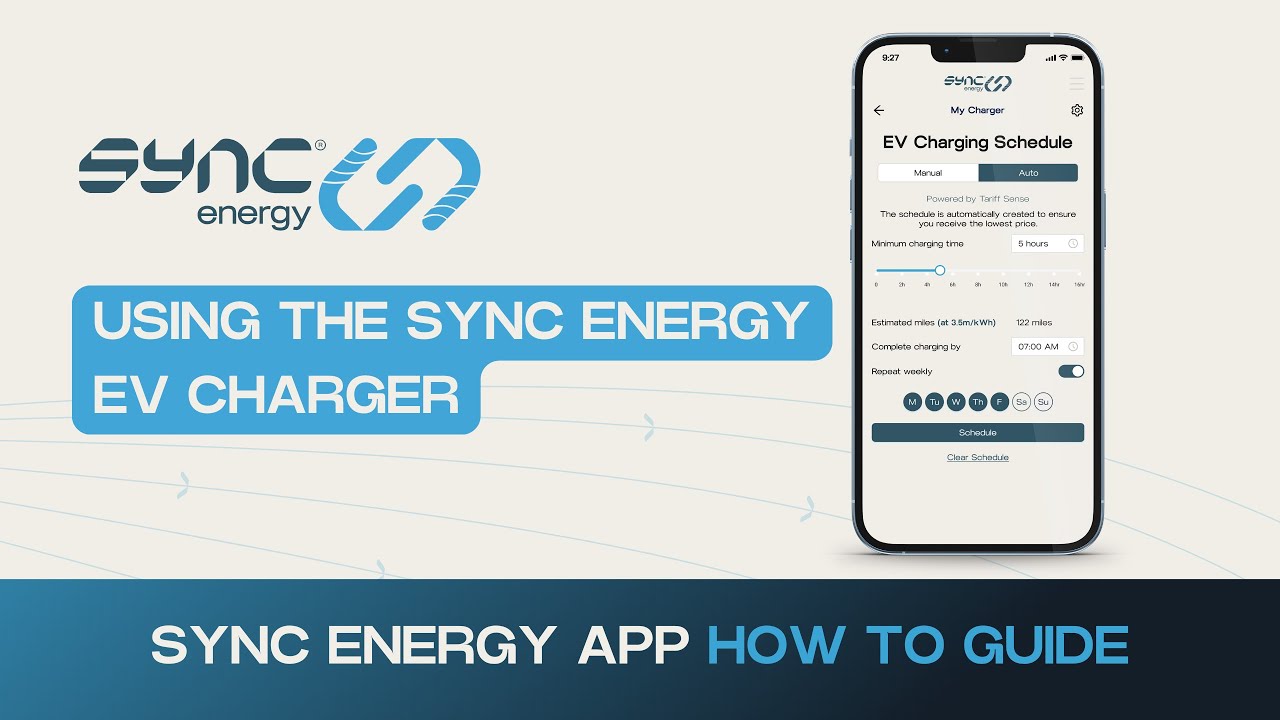 Using Your Sync Energy EV Charger | Sync Energy App - YouTube