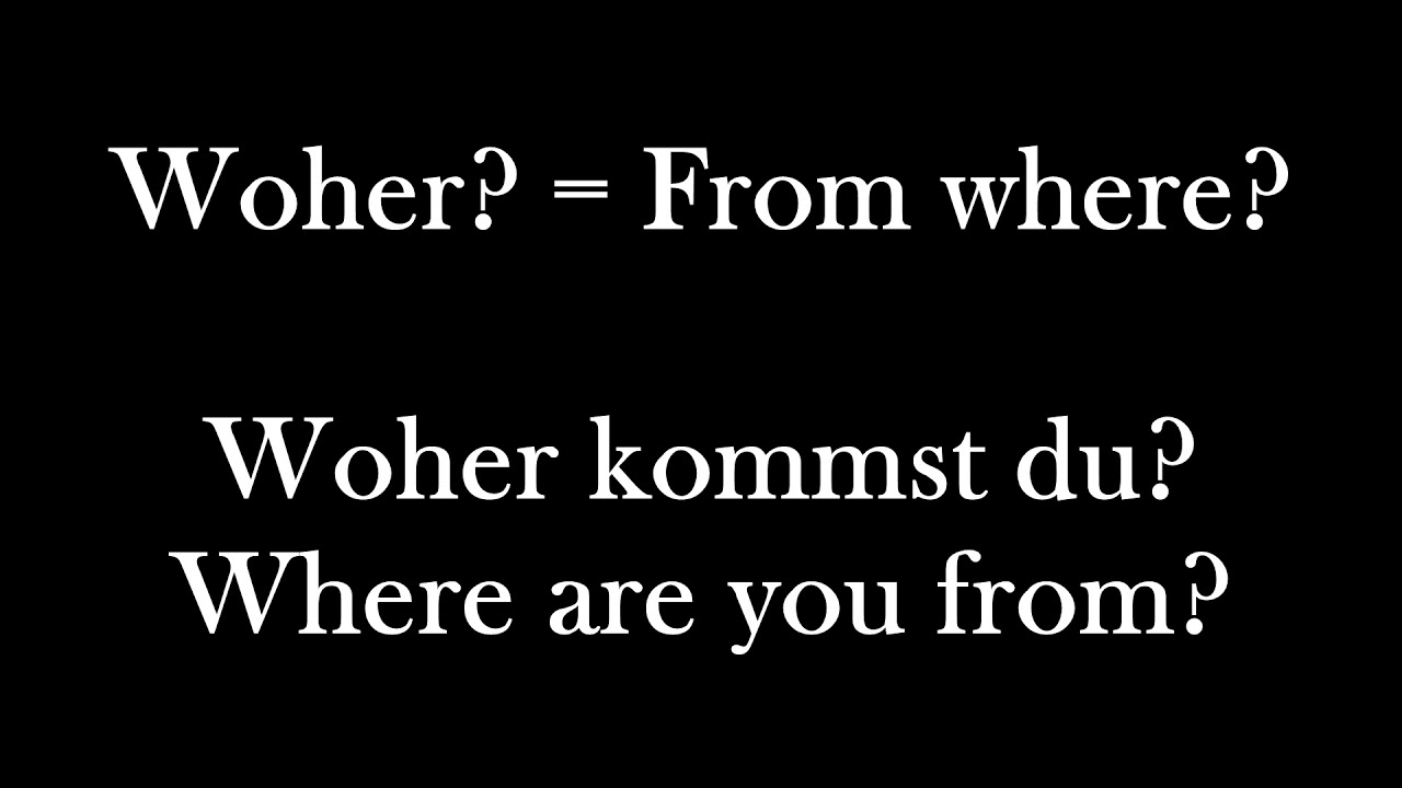 Learn German Phrases: "Woher kommst du?" (German ⇔ English Audio) - YouTube