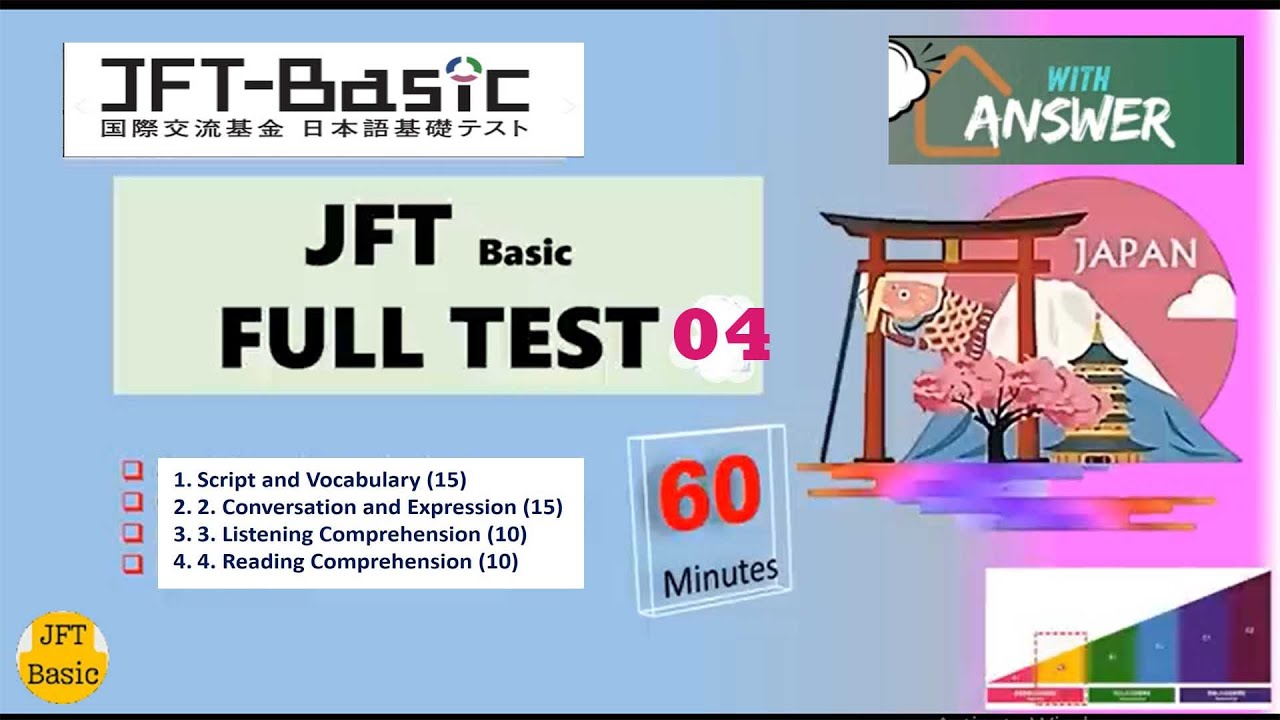 JFT Basic A2 Full sample test 2025 Irodori with answers - SET 04 _ JFT ...