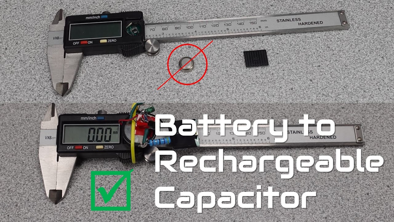 Make Electronic Calipers Rechargeable with Junk Bin Parts - YouTube