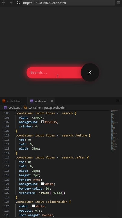 Animated Search Bar UI | Web Dev #frontend #techshorts #uiuxdesign #webanimation #htmlcss # ...