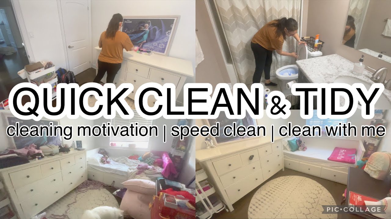 QUICK CLEAN & TIDY WITH ME 2022 | CLEANING MOTIVATION |SPEED CLEAN | CLEANING BEDROOM & BATHROOM ...