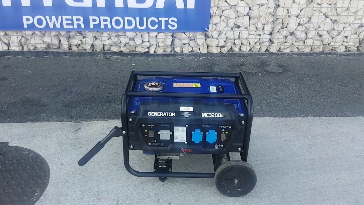 Groupe electrogene mercure mc3200kt - YouTube