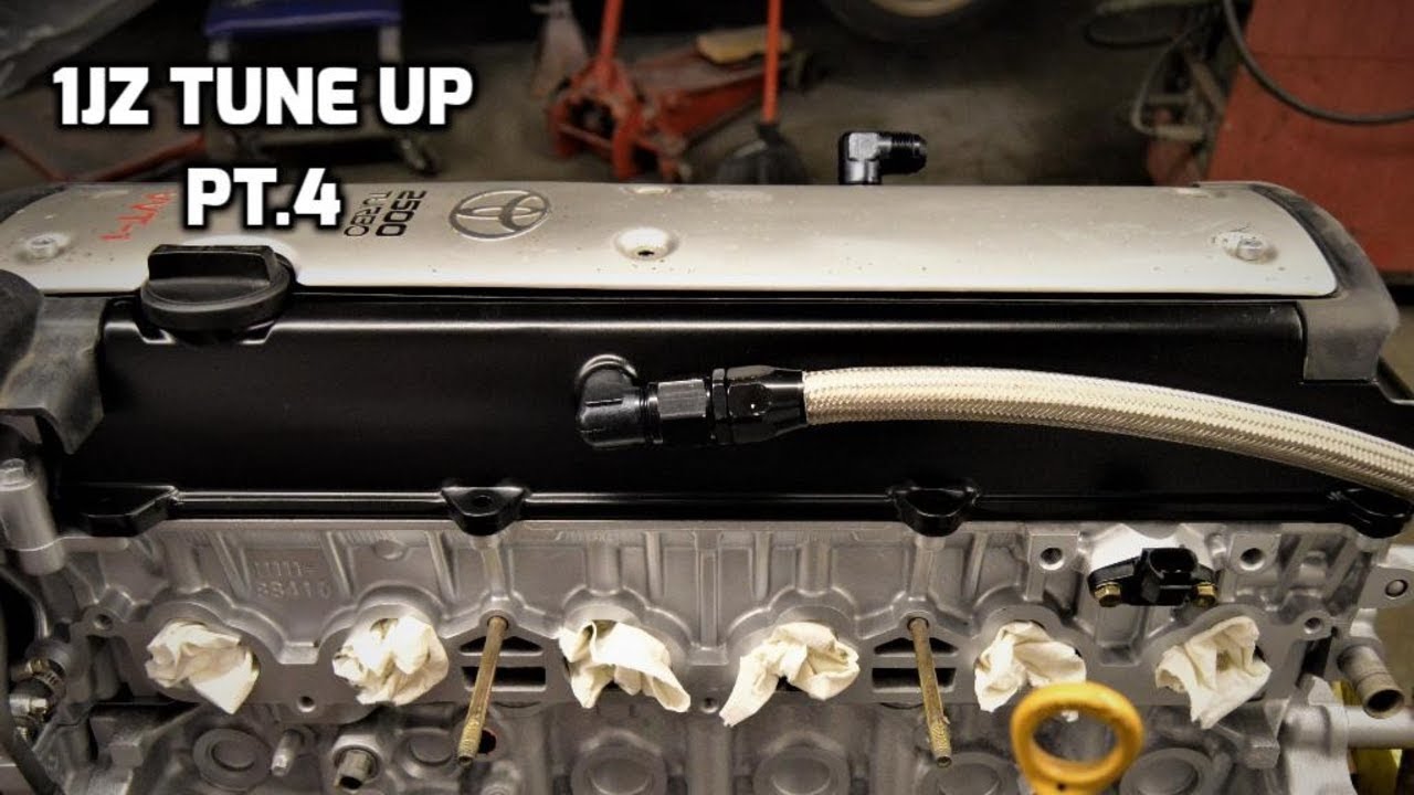 Pt.4 1JZ Tune Up | How to install -AN Fittings In Valve Covers - YouTube