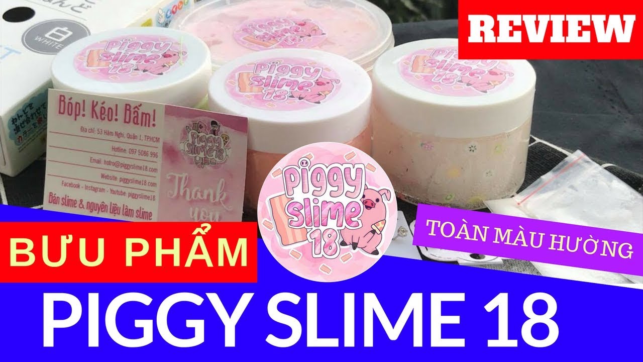 REVIEW SLIME PIGGY SLIME 18 | BƯU PHẨM DAISO CLAY LÀM BUTTER SLIME ...