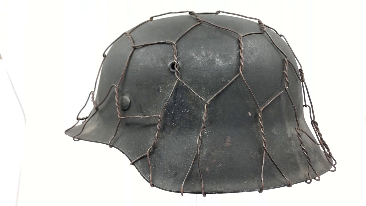 M42 Chicken Wire Stahlhelm - YouTube