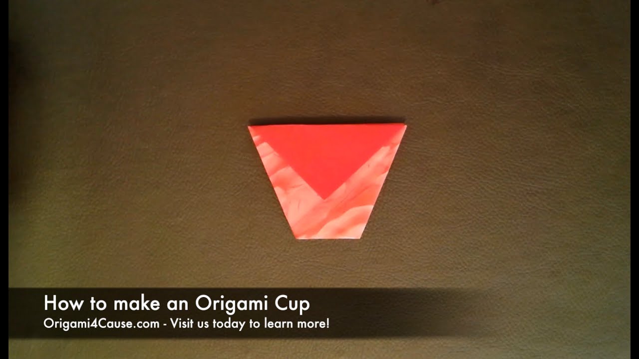 How to make an Origami cup (Origami4Cause.com) - YouTube