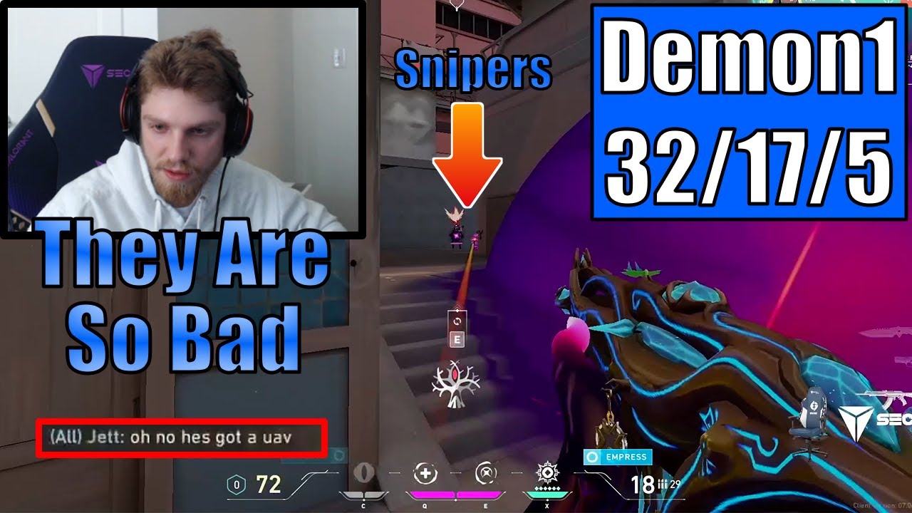 EG Demon1 Tried His Best Against Stream Snipers In Radiant Lobby | In Split | On Reyna ...