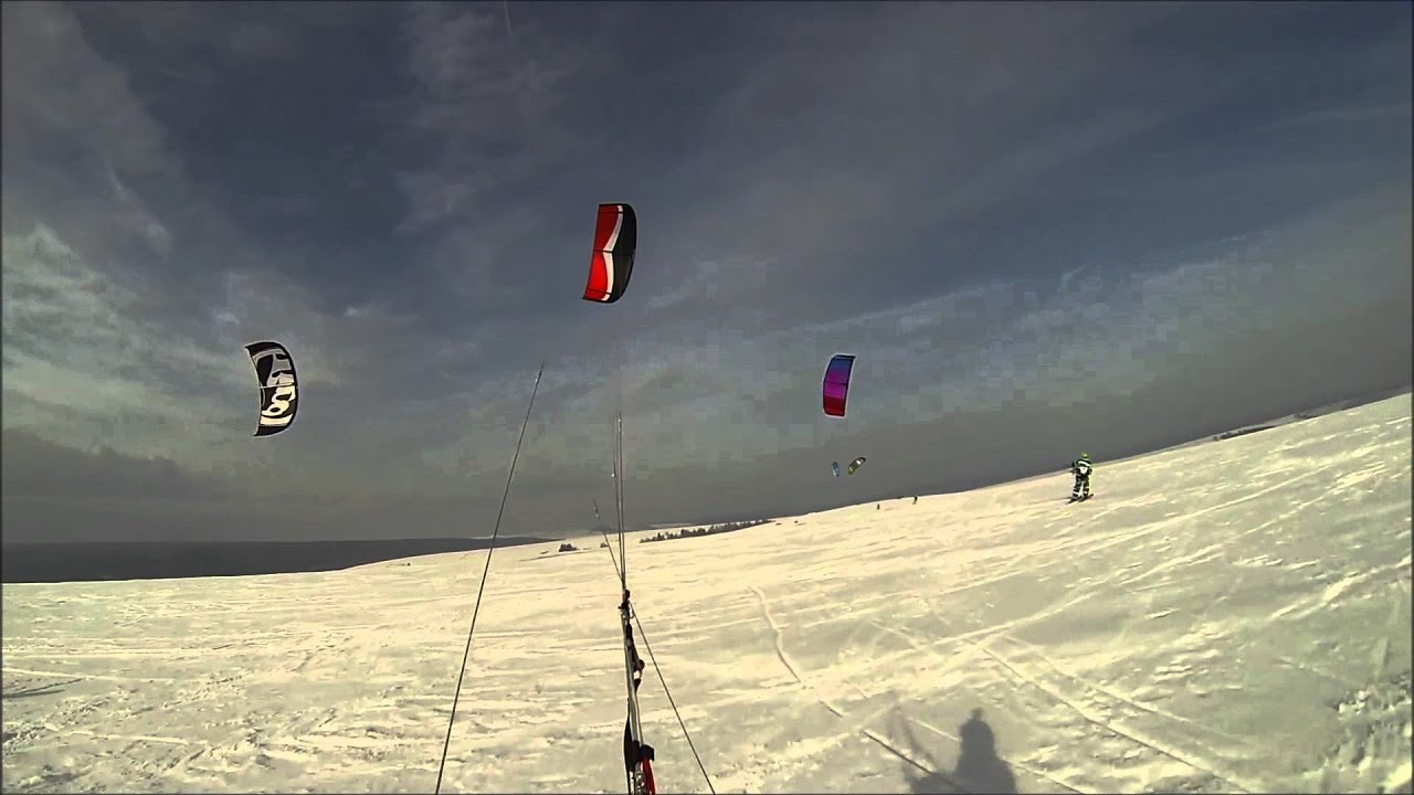 Snowkite training - YouTube