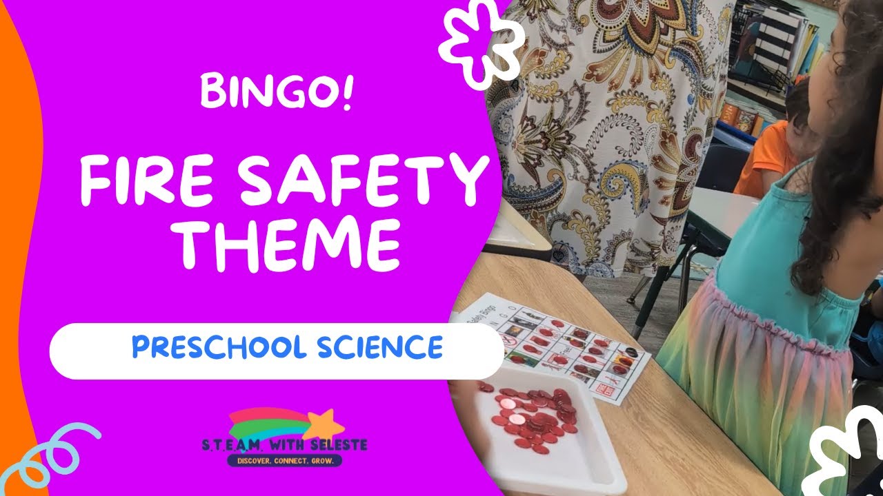 Fire Safety for Preschoolers | Bingo Game + Firefighter Ladder Craft ...