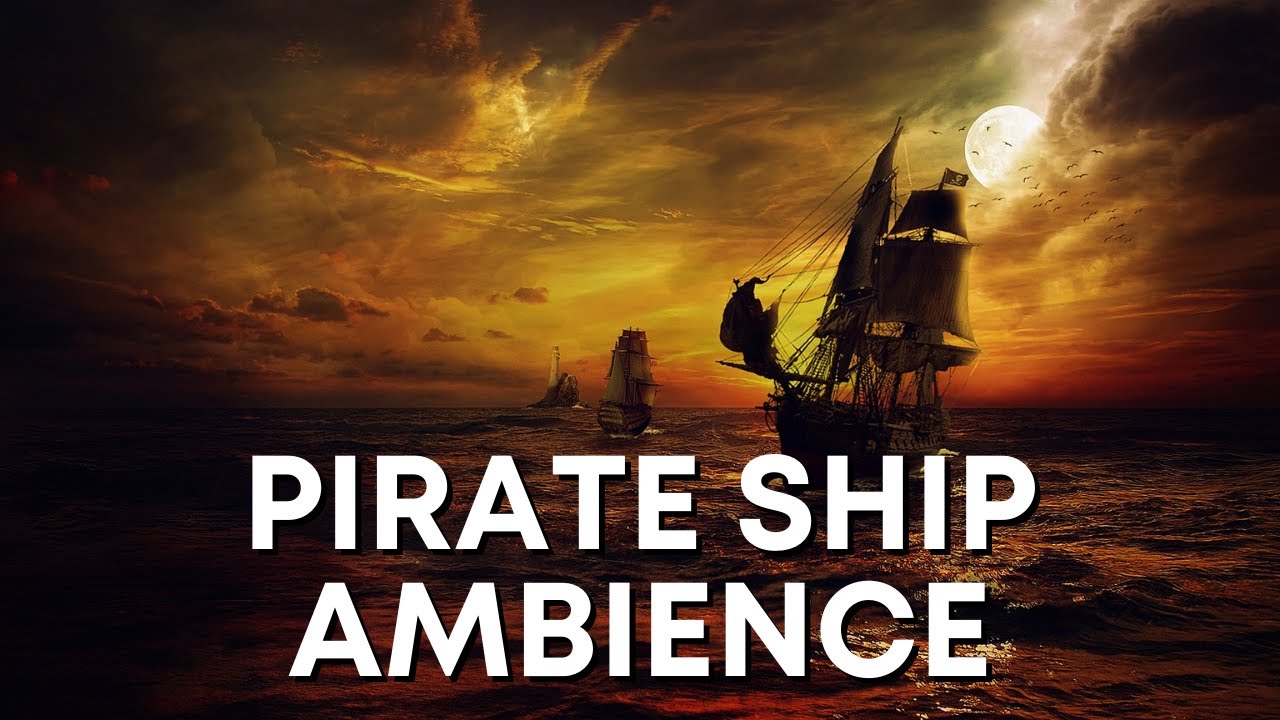 ASMR | PIRATE SHIP AMBIENCE + Waves Crashing, Ocean Sounds, Sails ...
