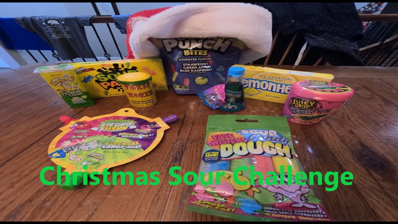 Christmas sour challenge - YouTube
