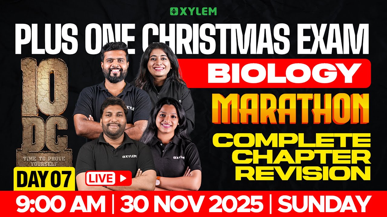 Plus One Christmas Exam: Biology Marathon | Complete Chapter Revision ...