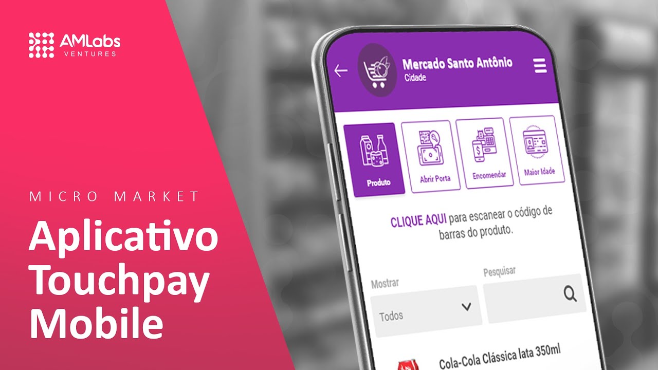Solução para Micro Market: Aplicativo Touchpay Mobile - YouTube