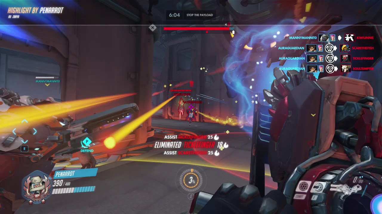 OVERWATCH: How to use Zarya's ult - YouTube