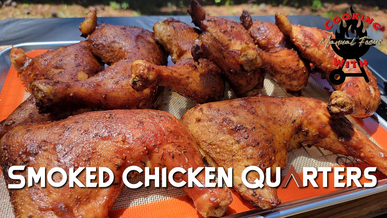 Smoked Chicken Quarters | Lexington Pit Boss 540 - YouTube