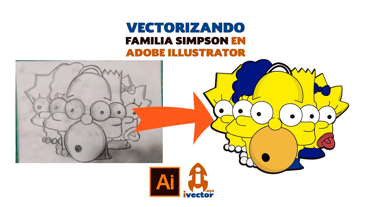 VECTORIZANDO FAMILIA SIMPSON EN ILLUSTRATOR - YouTube