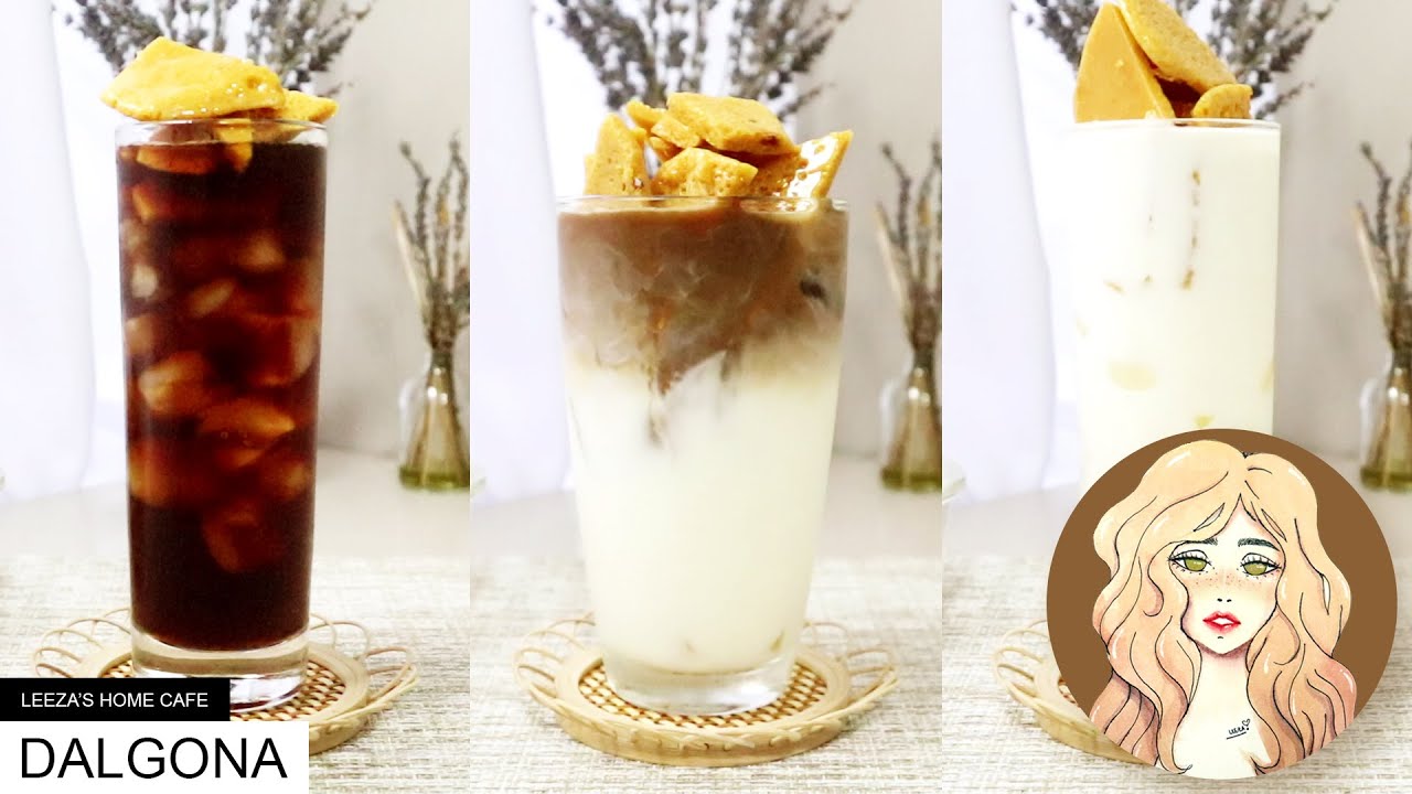 HOME CAFE: DALGONA DRINKS (with an inspired art) - YouTube