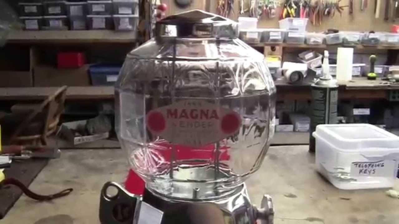 Magna Vender gum and candy Machine Works RARE - YouTube