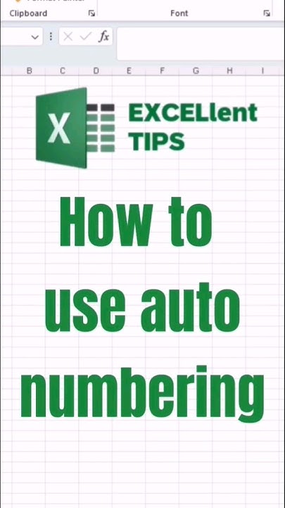 How to use Auto numbering in excel #exceltutorial #excel #youtubeshorts #youtube - YouTube
