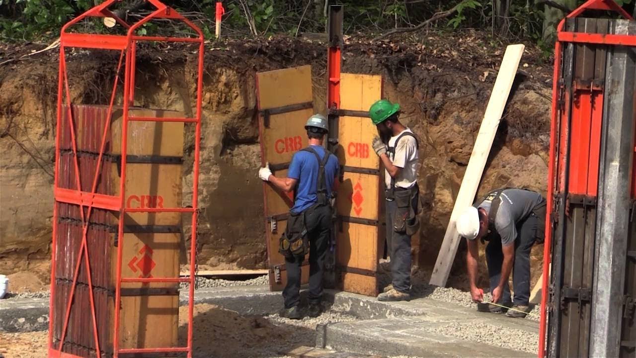les étapes de coffrage béton en vidéo - YouTube