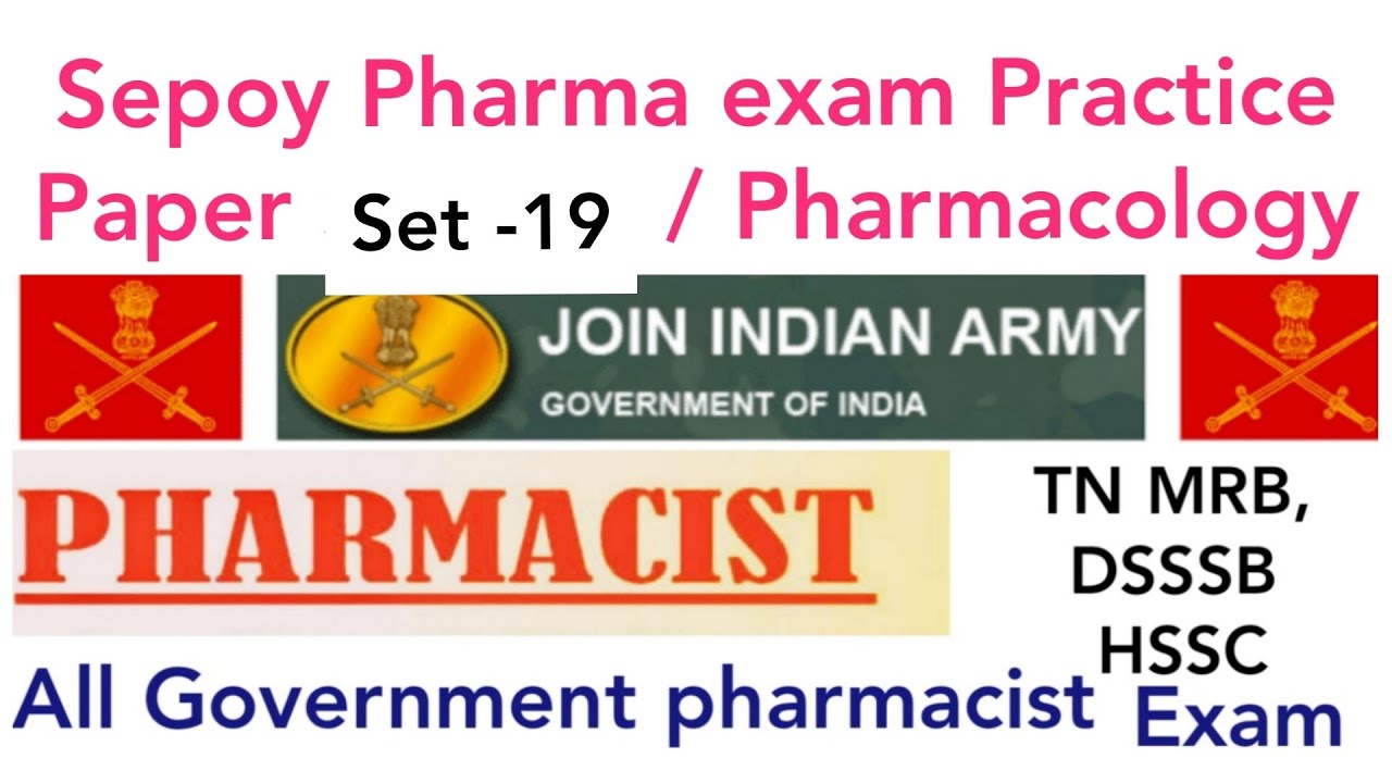 Sepoy Pharma Exam Practice Set 19 / Pharmacist exam preparation / TN ...