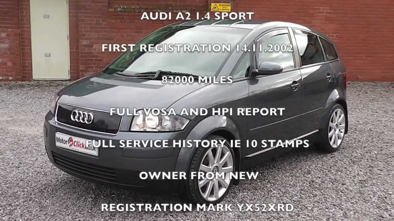 AUDI A2 1.4 SPORT FOR SALE AT www.motorclick.co.uk - YouTube