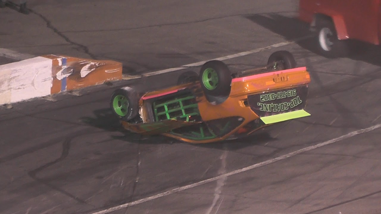 ORANGE COUNTY SPEEDWAY PURE STOCK CRASH 10/27/2018 - YouTube