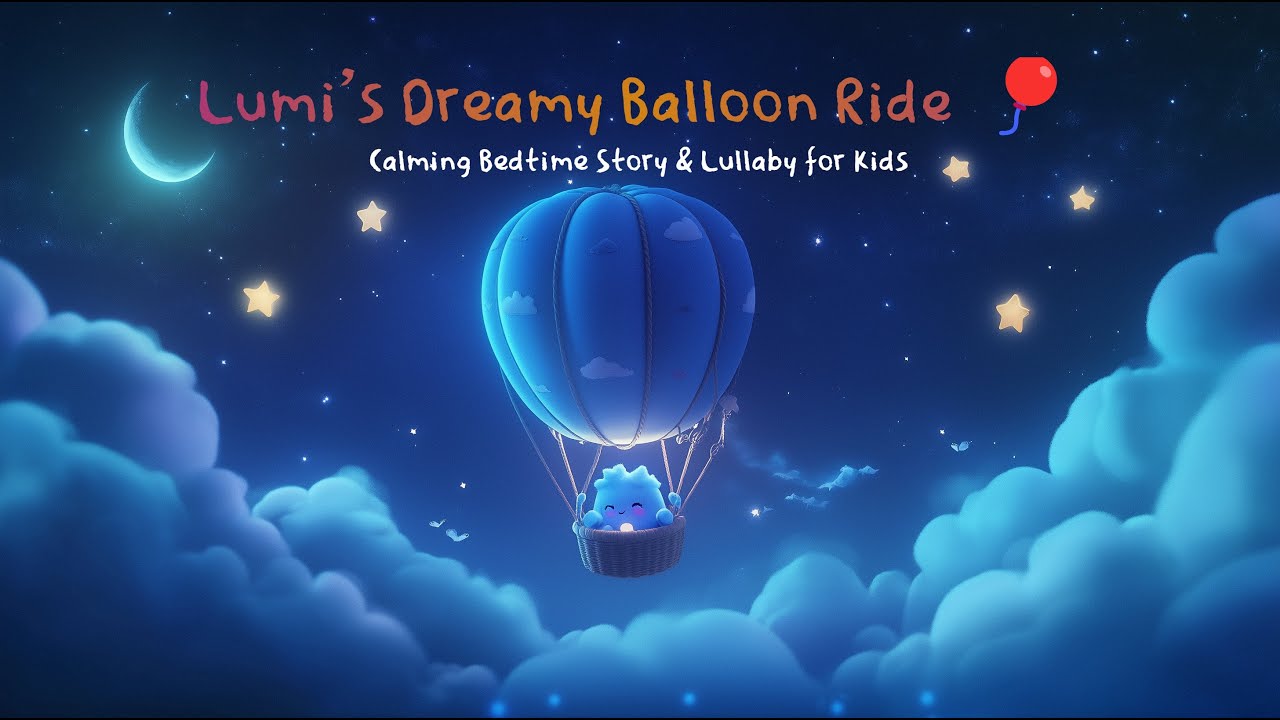 Lumi's Dreamy Balloon Ride 🎈 | Calming Bedtime Story & Lullaby for Kids - YouTube