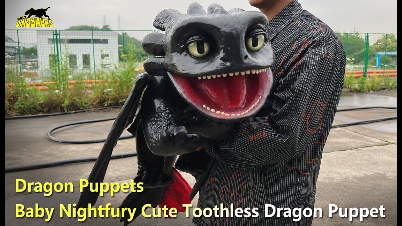 Baby Nightfury Cute Toothless Dragon Puppet | Dragon puppets - YouTube