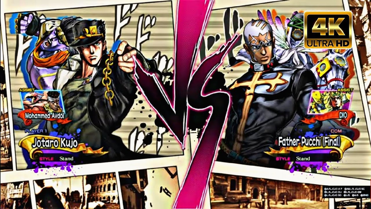Jojo's Bizarre Adventure | Jotaro Kujo VS Father Pucci (Final ...