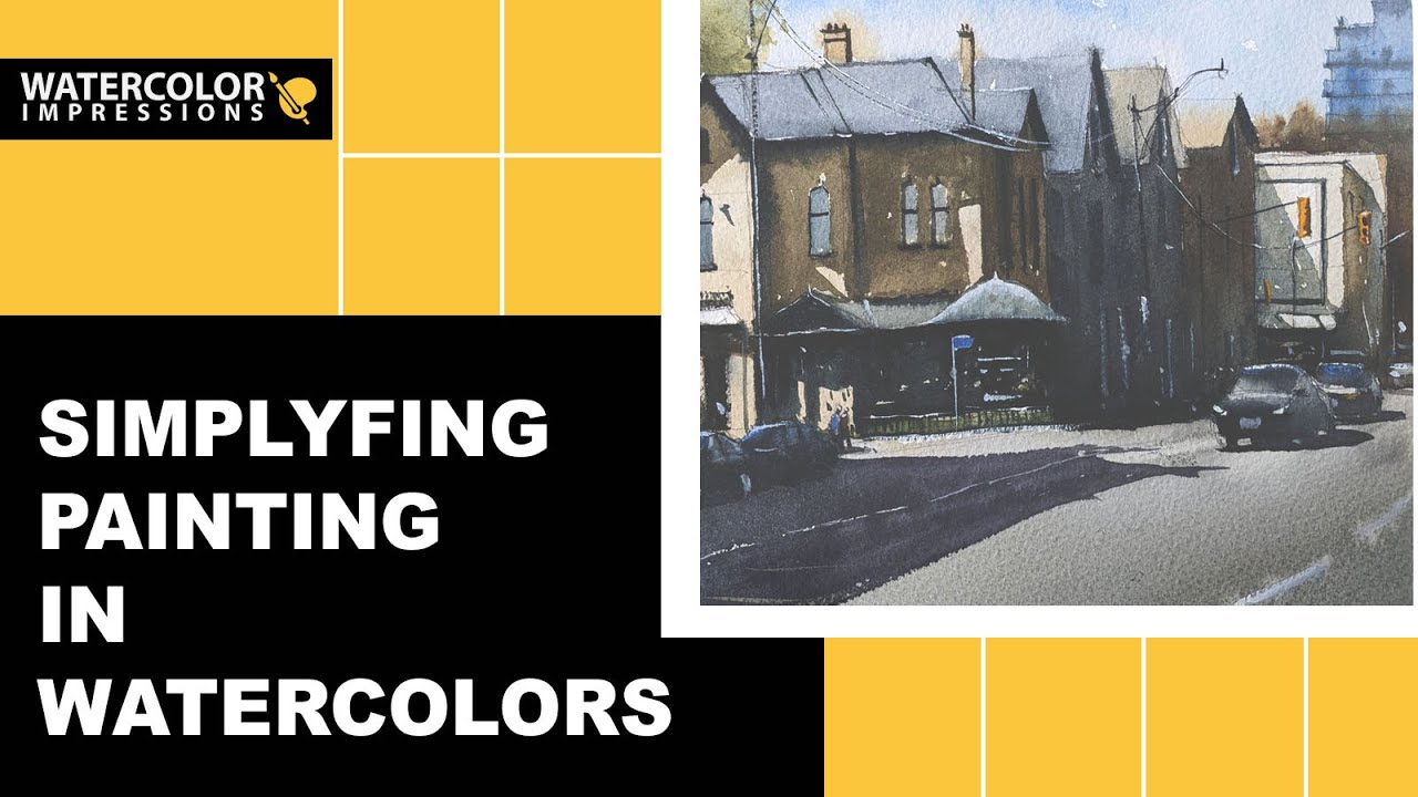 How to simplify paintings in Watercolors - YouTube
