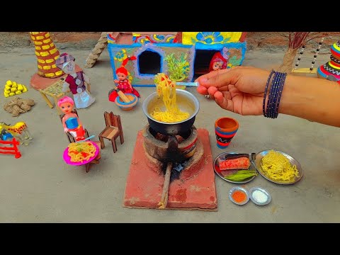 Mini noodles 🍜 recepie | Vegetables Maggie | Mini Food flame - YouTube