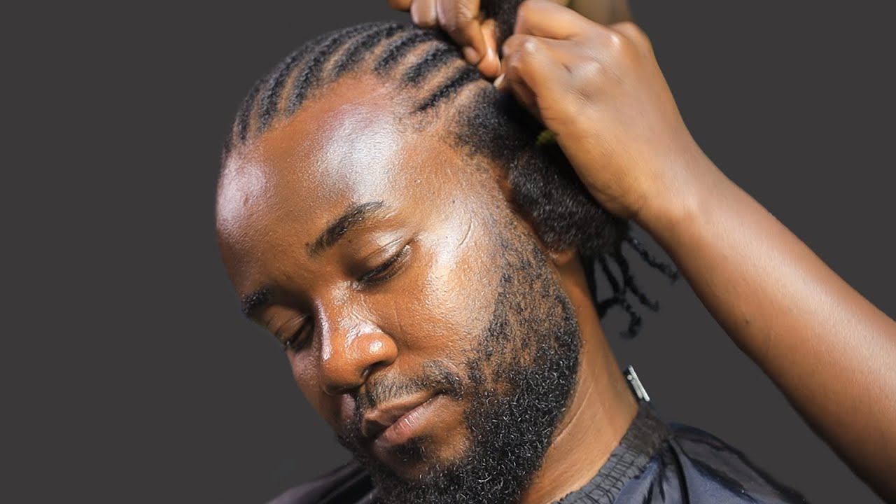 HOW TO MAKE INWARD CORNROWS READY FOR BRAIDING - YouTube