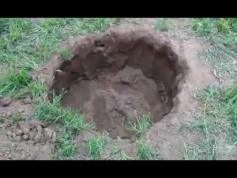 Digging "Pot" Holes - YouTube