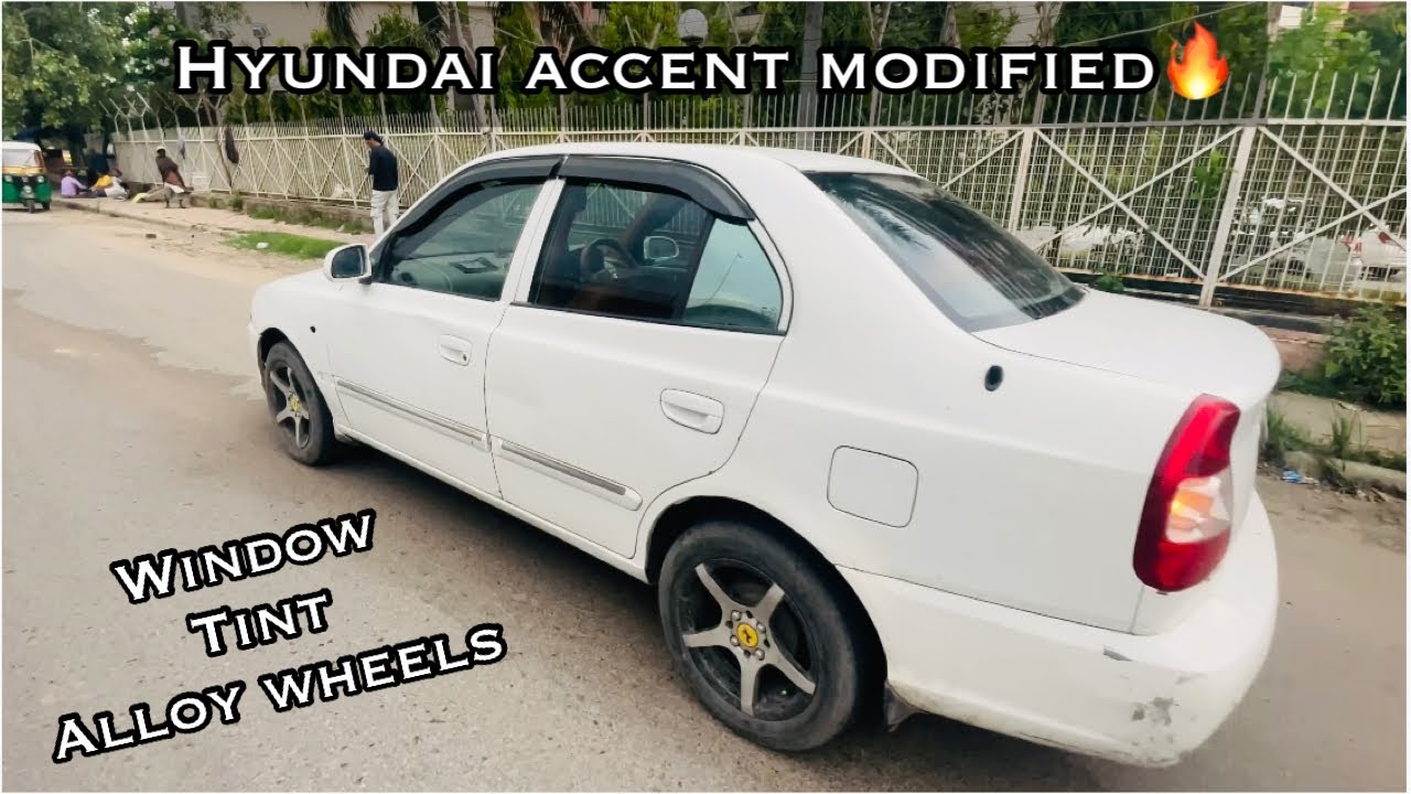 Hyundai accent modified 🖤 | window tint installation | Car Modification ...