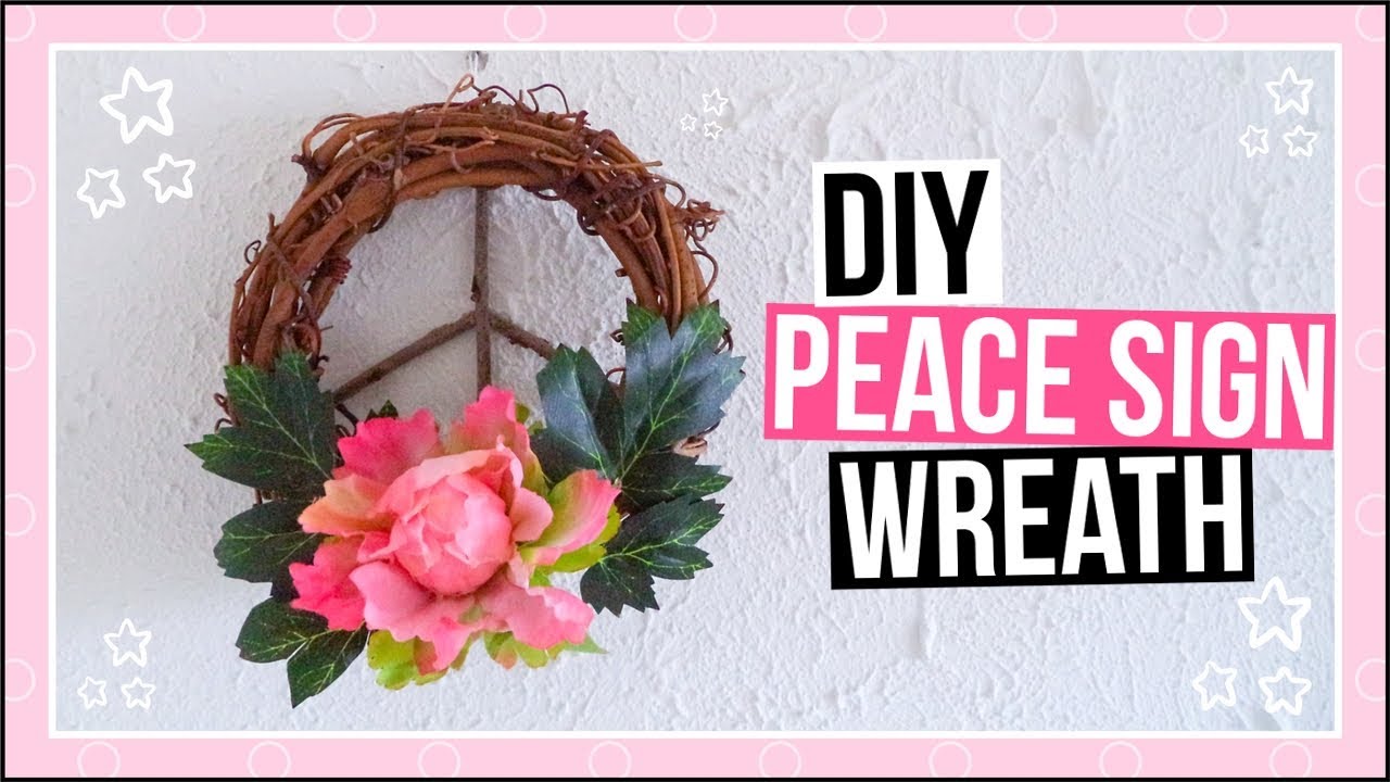 DIY Peace Sign Wreath | How To Make a Peace Sign Wreath | Peace Sign ...