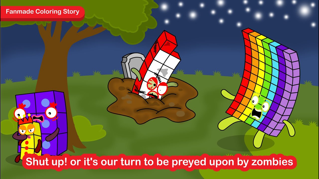 Shut up! or it's our turn to be preyed upon by Zombies | Numberblocks ...