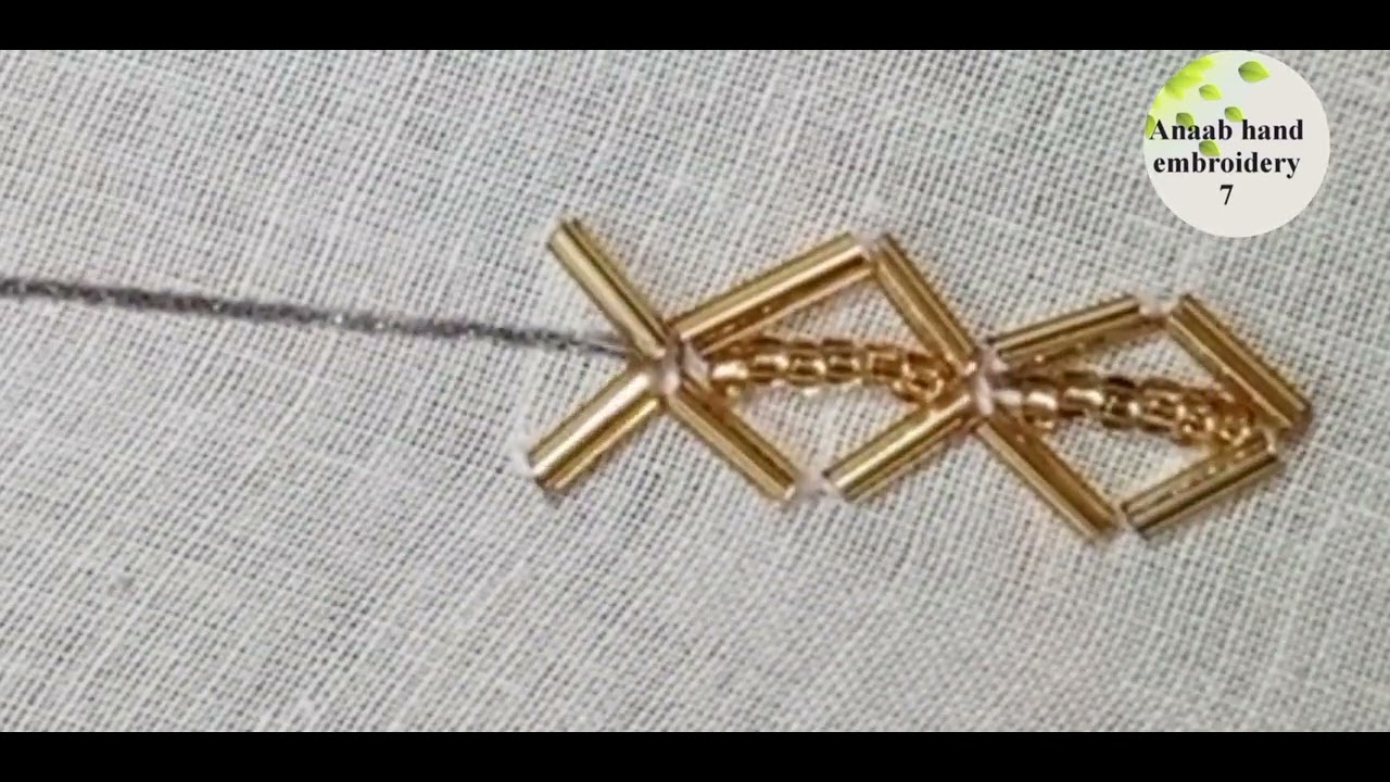 hand embroidery beads work for beginners//#beadswork //Hand Embroidery ...