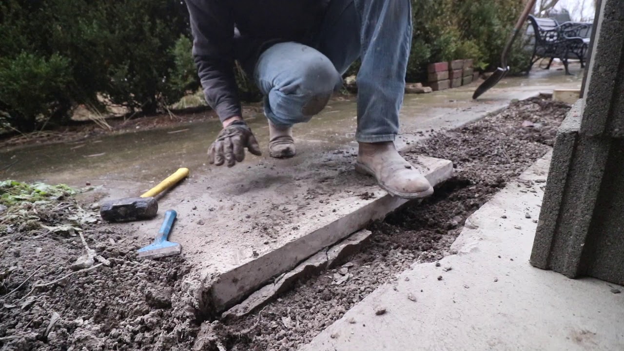No Concrete Saw.. No Problem | Laying Block In The Rain - YouTube